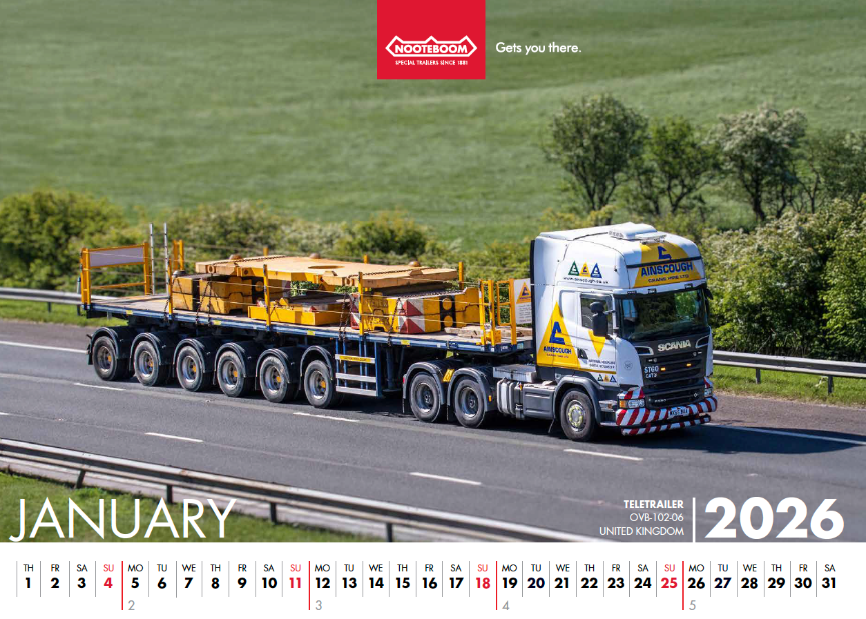 Special Transport Calendar 2026 – Nooteboom Shop