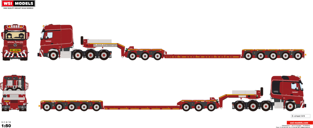 Nooteboom Redline Series – 3+5 EURO-PX low loader with Mercedes Actros MP5 SLT BigSpace 8×4 ...