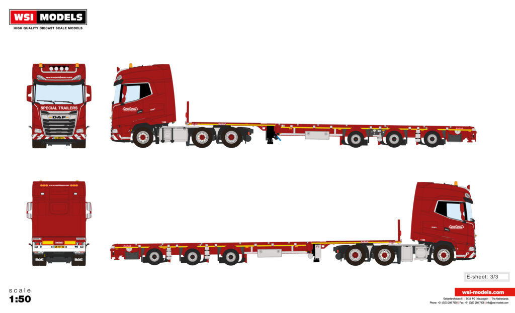 Nooteboom Redline Series – Megatrailer 3-axle with DAF XG+ 6×2/4 – Nooteboom Shop